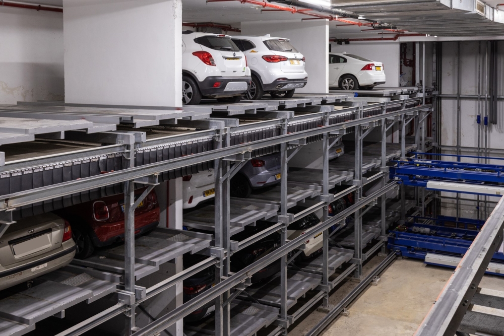 מערכת חניה רובוטית GRAND PARKING - פארקומות חניה רובוטית בראש שקט